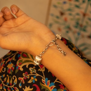 925 Sterling Silver Adya Matte Embossed Timeless Bracelet, Gift for Bridesmaid, Indian Style ...