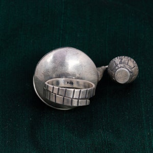 925 Sterling Silver Retro Ketli Chai Ring, Statement Adjustable Ring ...