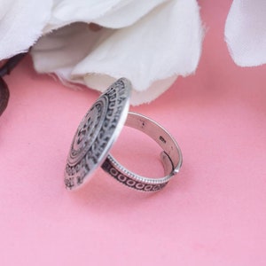 925 Sterling Silver Auspicious Maha Mrityunjaya Mantra Om Ring ...