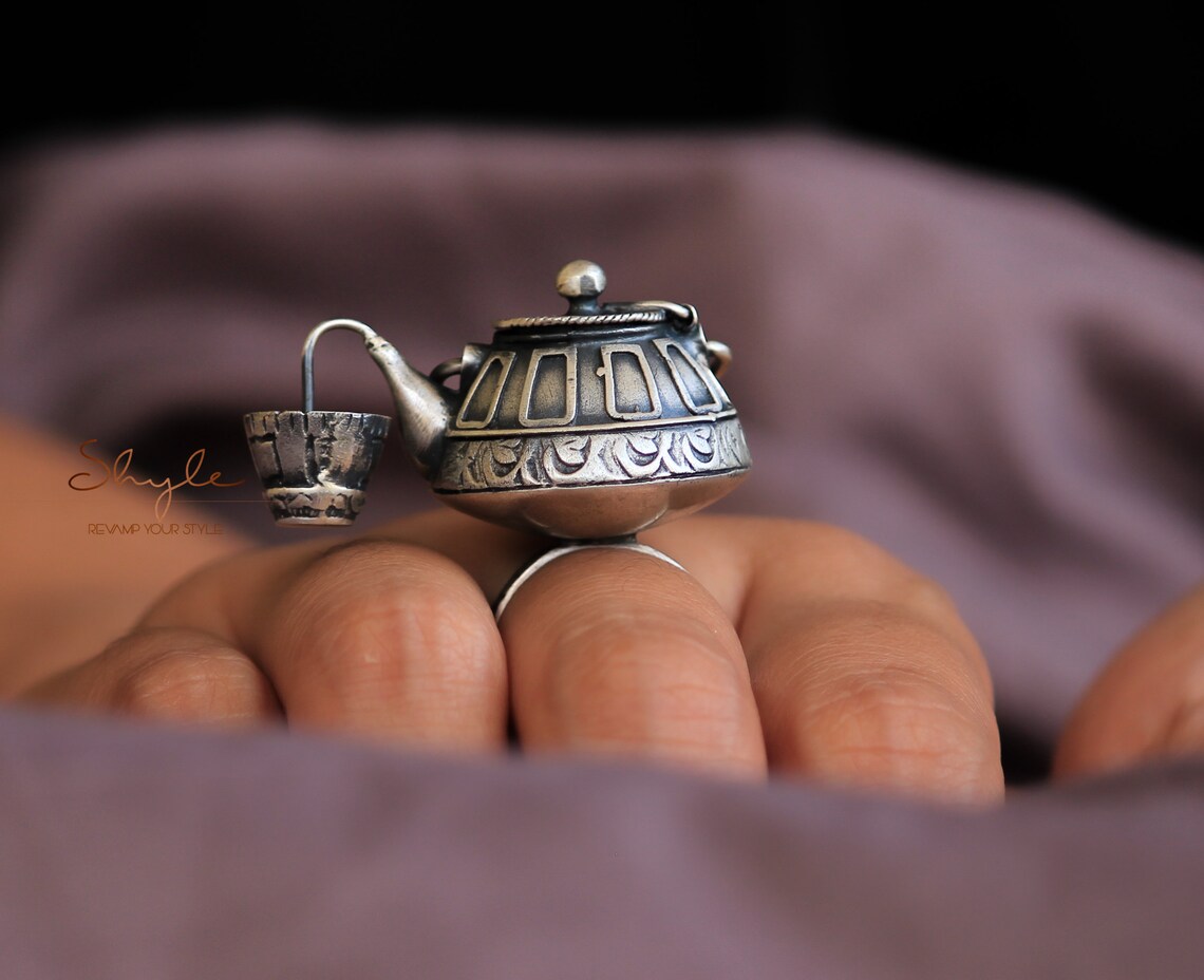 925 Sterling Silver Retro Ketli Chai Ring Statement - Etsy