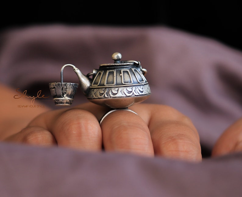 Anillo Ketli Chai retro de plata de ley 925 anillo ajustable - Etsy España