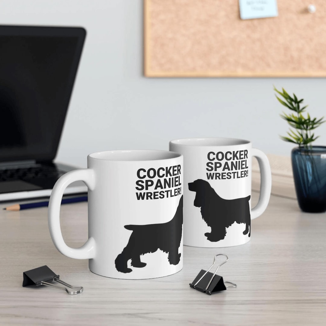 COCKER SPANIEL WRESTLER, Cocker Spaniel Lovers Mug, Dog Lovers Gift ...