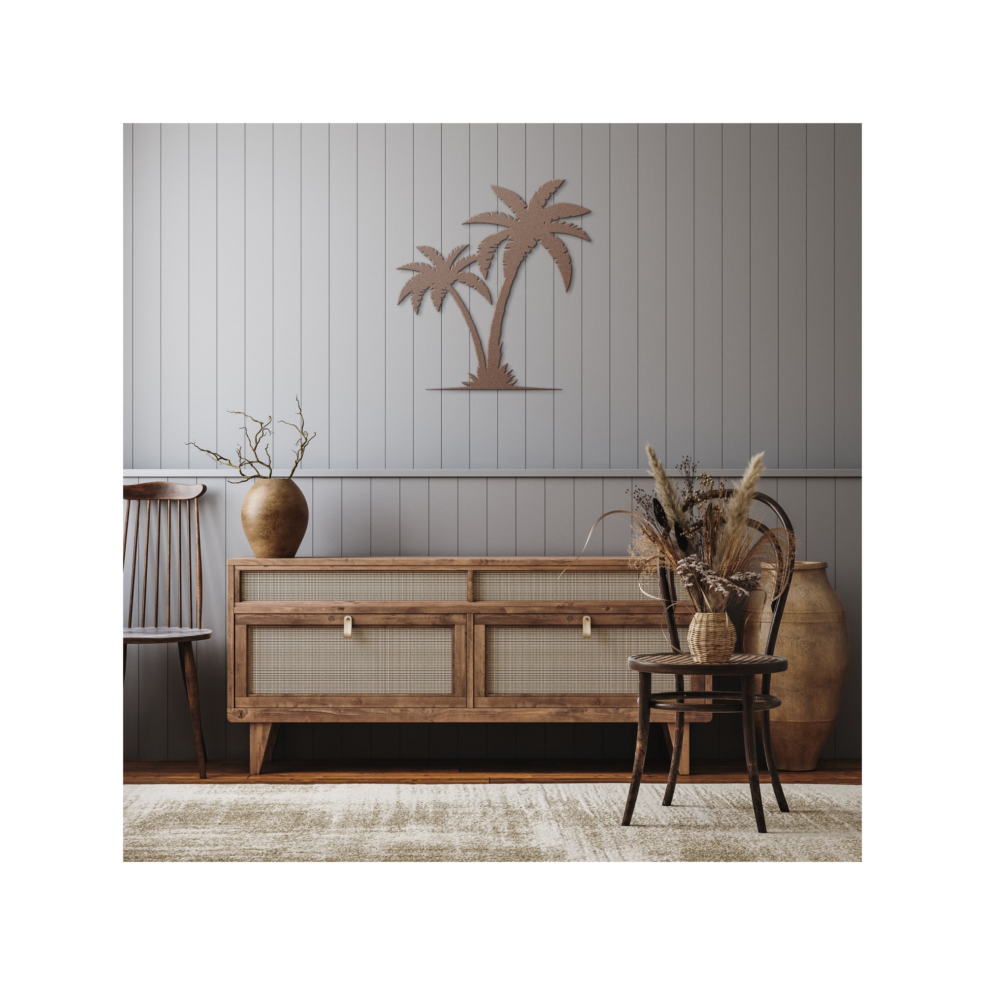 Palm Trees Metal Wall Art, Large Metal Wall Art, Palm Trees, Wall Art ...