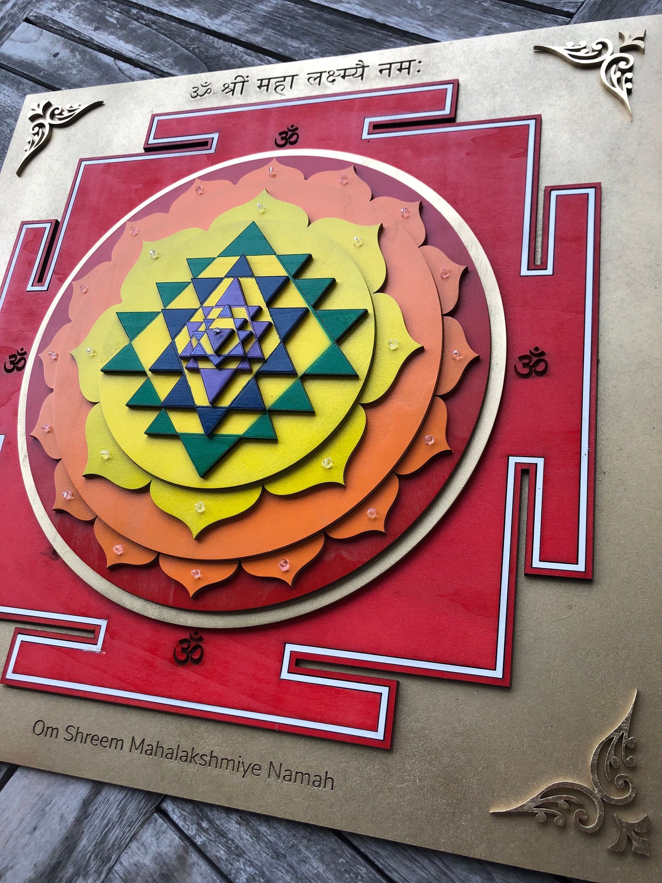 Sri Yantra,wall Art,decor,art for Healing,activated and Blessed ...