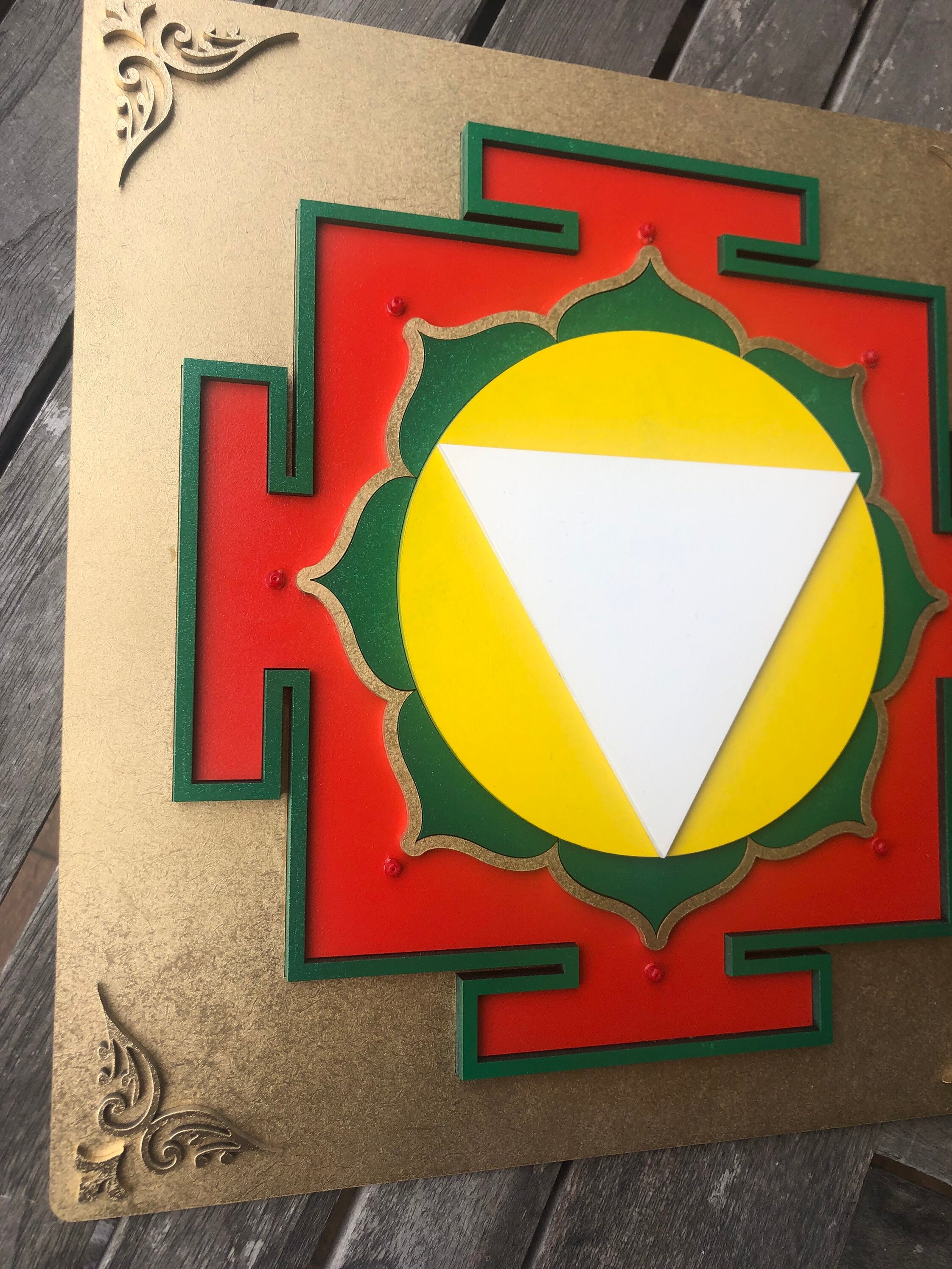 Tara Yantra, Wooden Sculpture, 3D, Blessed and Fully Activated ...