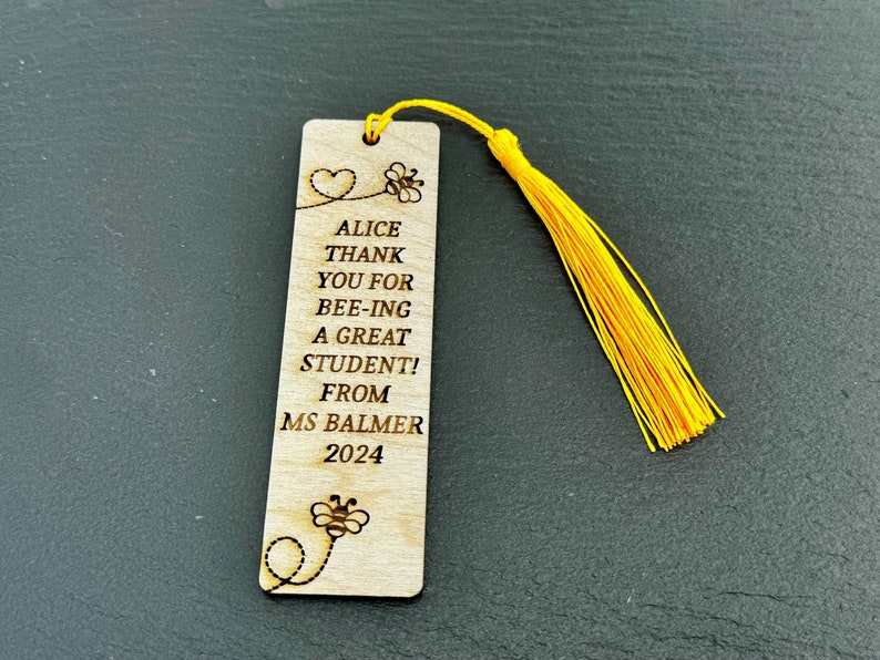 Personalized Wooden Bookmark for School Leaver, Fast Delivery,bulk ...