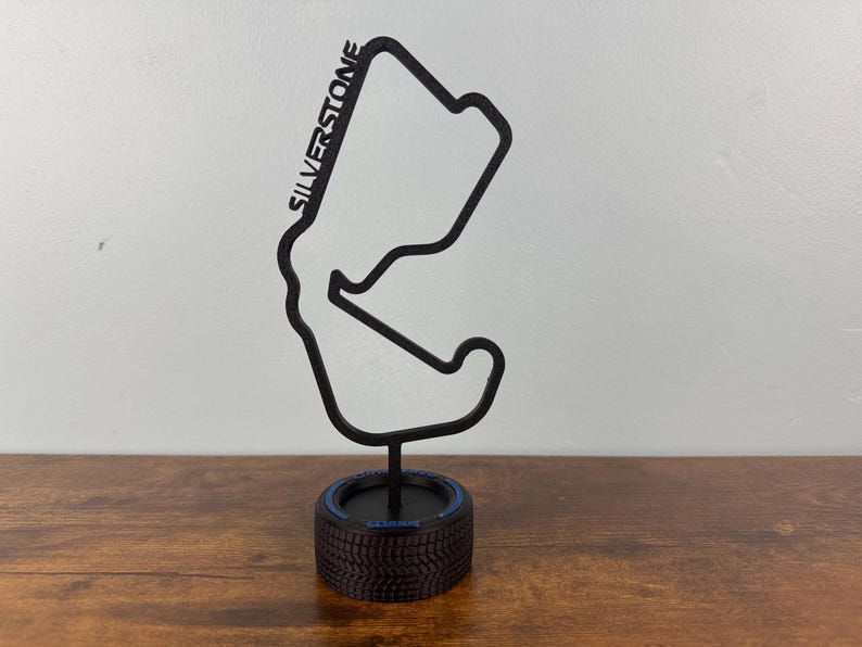F1 Silverstone Circuit Art With Tyre Base – Free-standing Motorsport ...