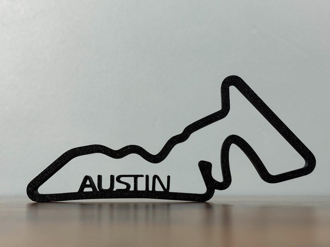 F1 Austin Track Outline – F1 Circuit Wall Art, Freestanding Art ...