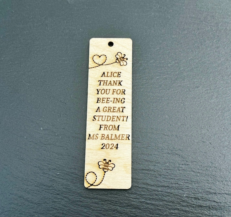 Personalized Wooden Bookmark for School Leaver, Fast Delivery,bulk ...