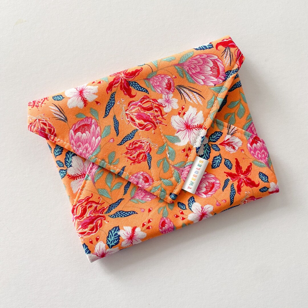 Zero Waste Sandwich Wrap, Reusable Lunch Bag, Coral Floral Design ...