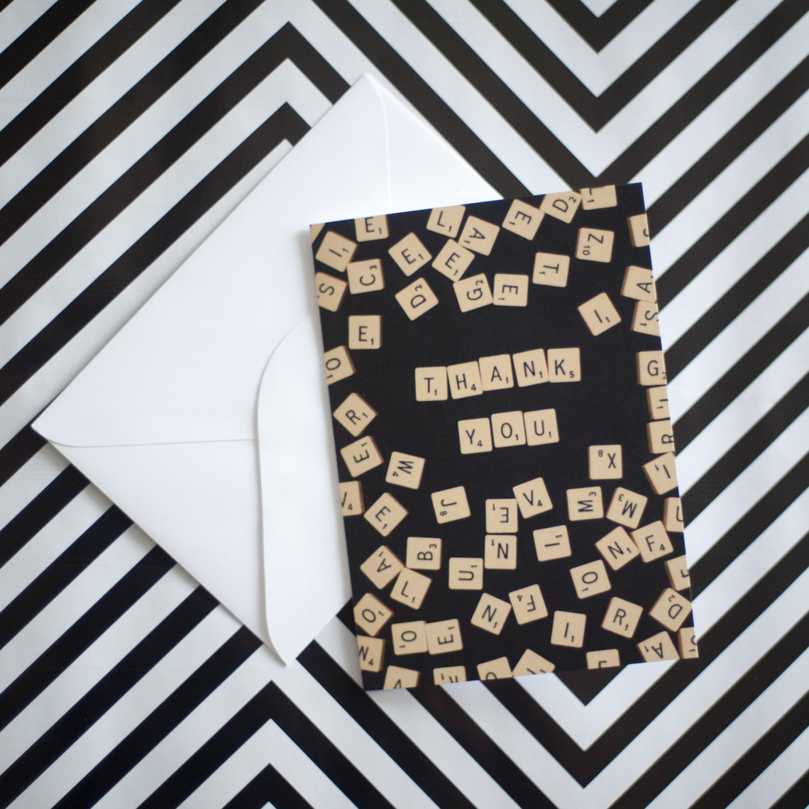 Thank You Scrabble Card Scrabble Tiles Quirky Card - Etsy