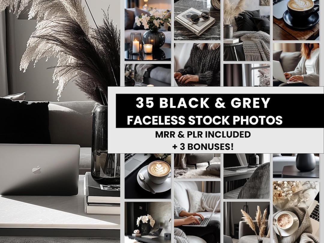 35 Black and Grey Faceless Instagram Stock Photos With Master Resell ...