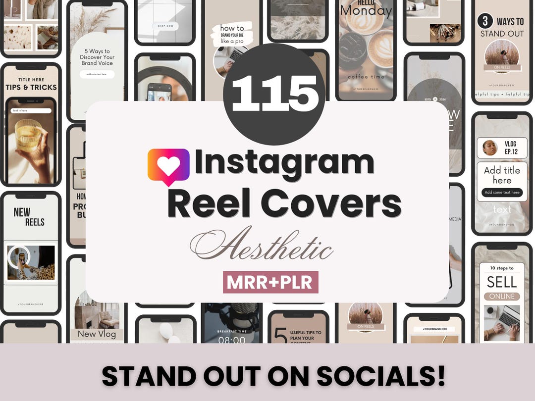 115 Instagram Reel Covers Templates With Master Resell Rights & Private ...