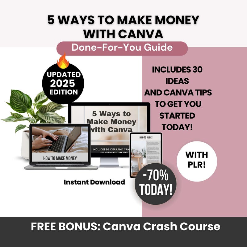 Canva How to Make Money - Etsy