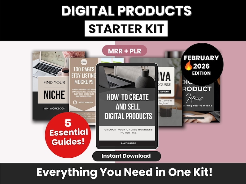 Digital Products Starter Kit With Master Resell Rights, How to Create ...