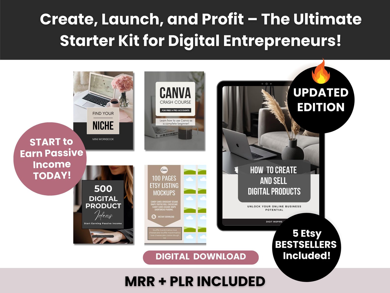 Digital Products Starter Kit With Master Resell Rights, How to Create ...