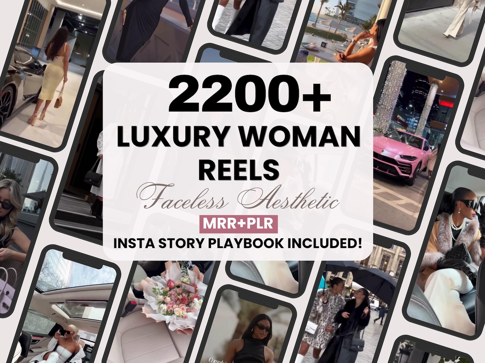 2200+ Luxury Woman Aesthetic Faceless Reels for Instagram With Master ...