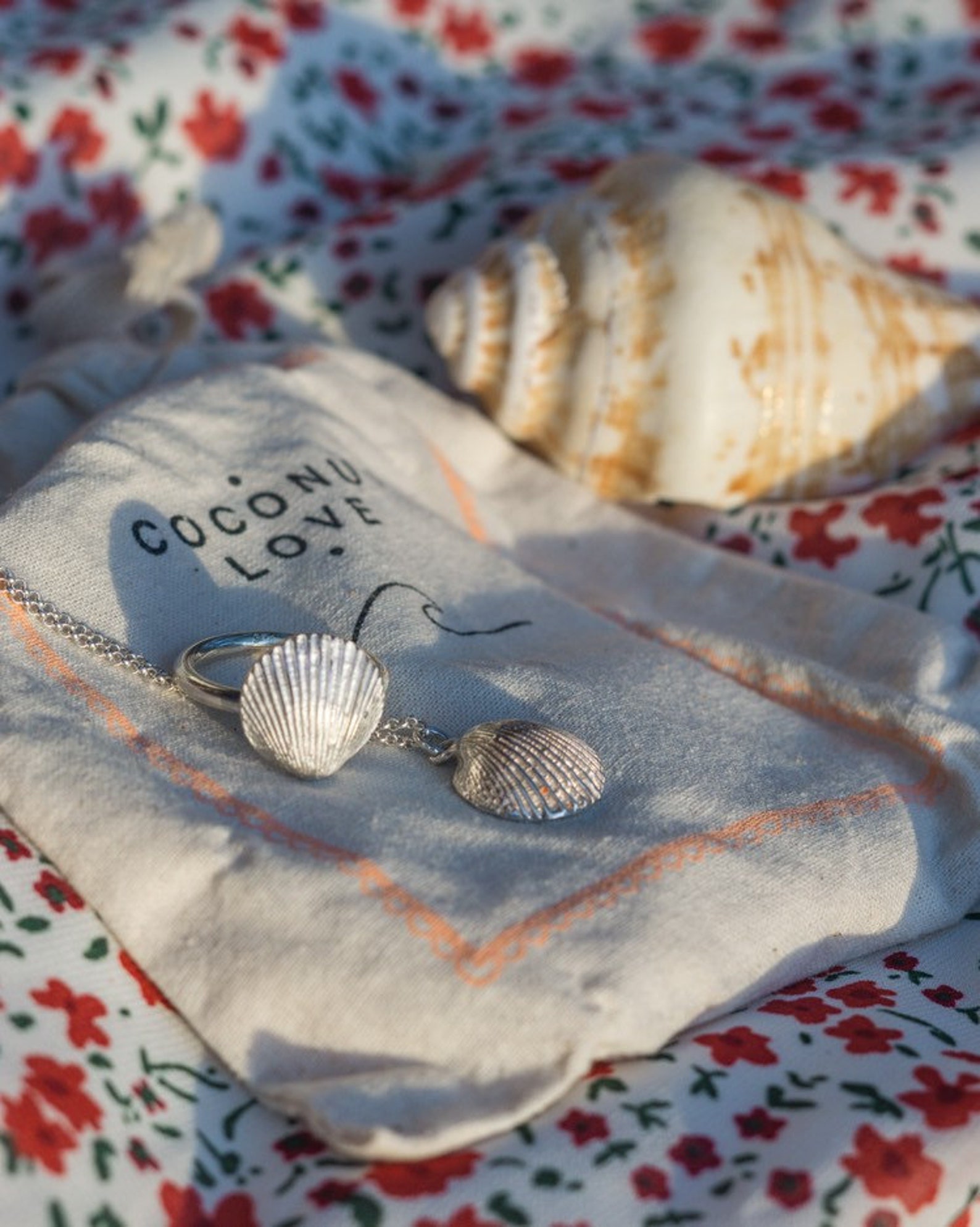 Silver Shell Ring Sterling Silver Ring Goldplated Shell - Etsy