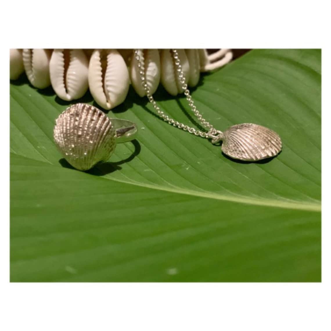 Silver Shell Ring Sterling Silver Ring Goldplated Shell - Etsy