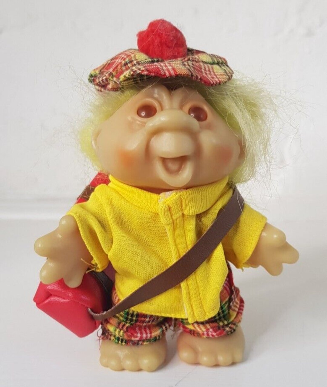 Dam Troll 1986 Green Hair Red Eyes Scottish Outfit Vintage Toy - Etsy