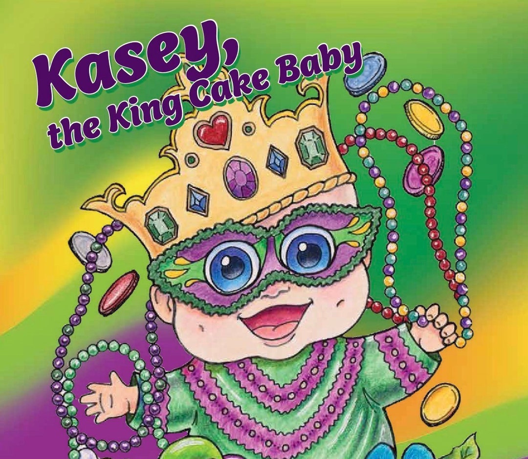 Mardi Gras King Cake Baby Paper Doll Coloring Book - Etsy
