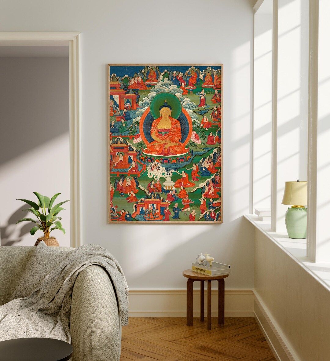 TIBETAN Printable Wall Art, Spiritual Art Work, Mindful Art, Digital ...
