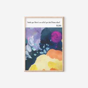 RUMI QUOTE Wall Art, Printable Art, Mindful Quotes, Therapy Office ...