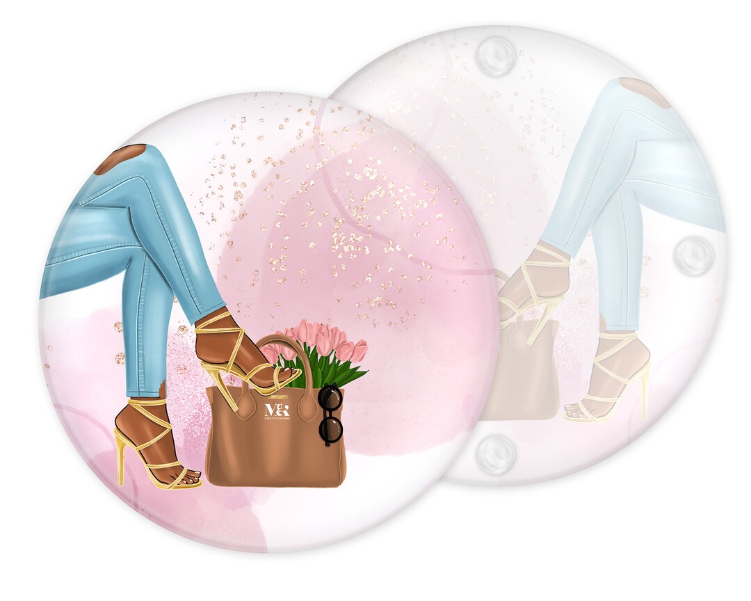 Set of 4 Afrocentric Glass Coasters African American Glass - Etsy