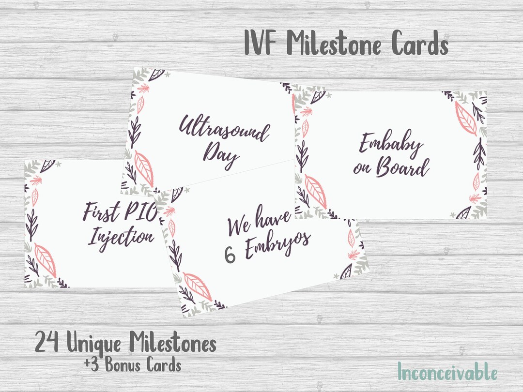 IVF Milestone Cards Digital Download Infertility 1 in 8 TTC Infertility ...
