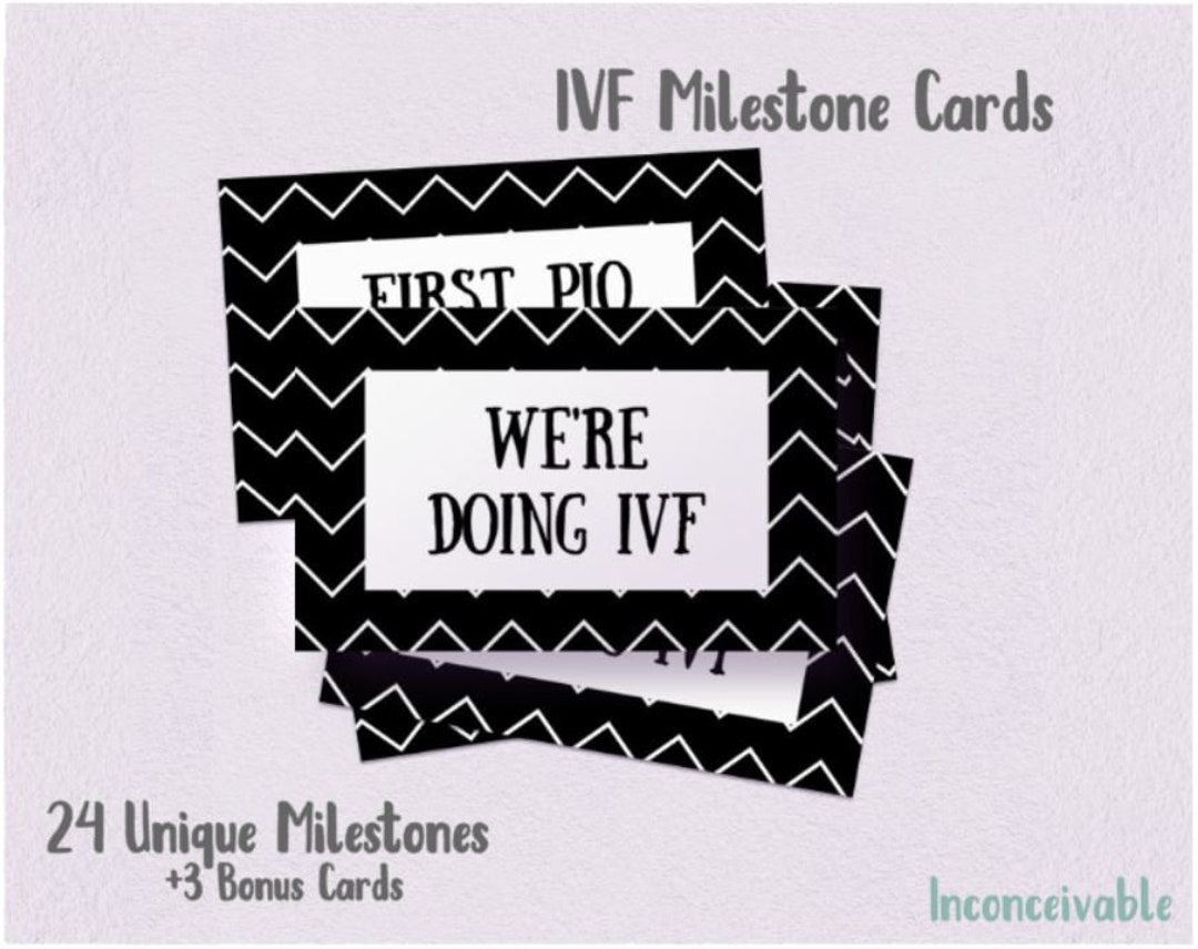 IVF Milestone Cards Digital Download Infertility 1 in 8 TTC Infertility ...