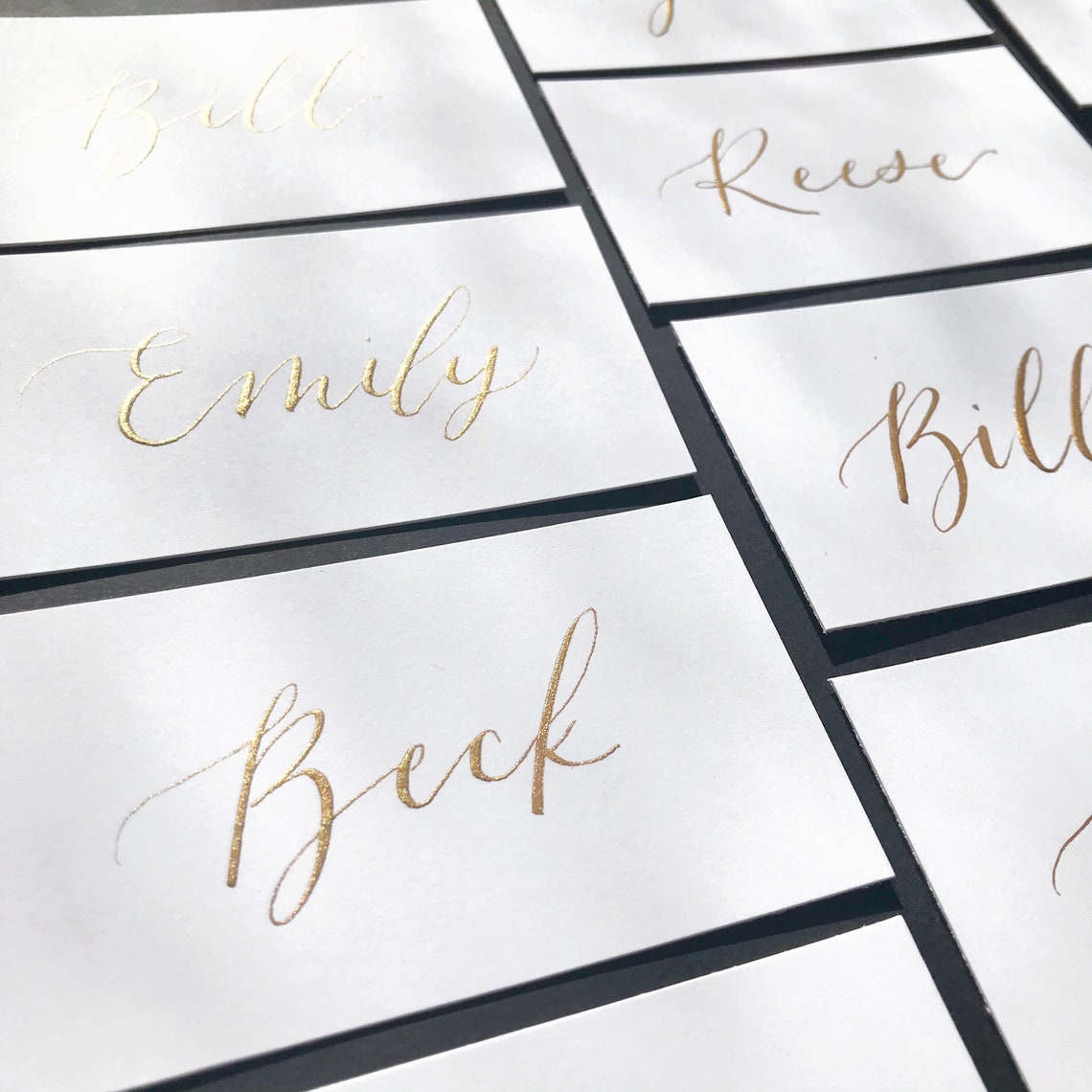 Custom Calligraphy Place Cards for Weddings or Events SAMPLE | Etsy