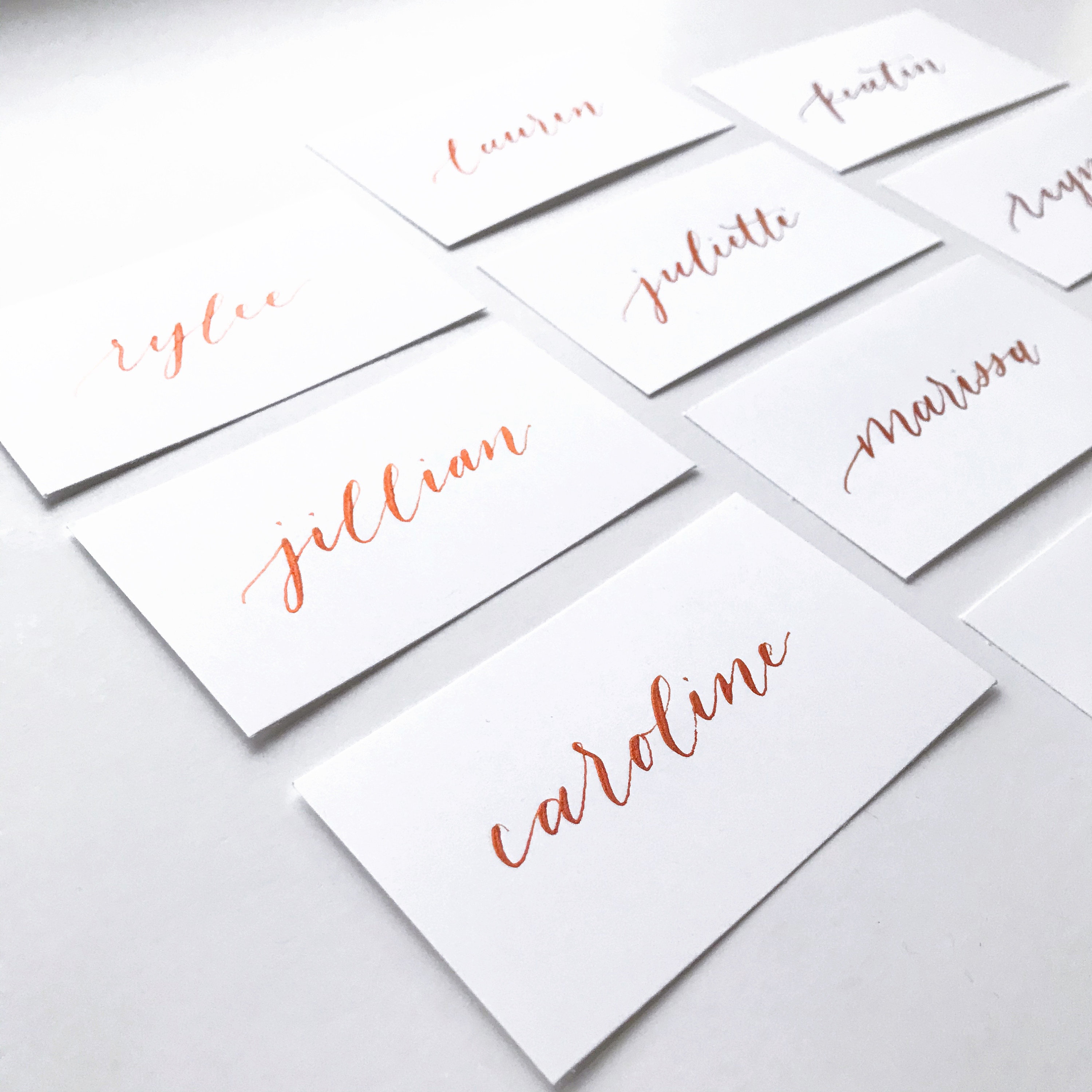 Custom Calligraphy Place Cards for Weddings or Events SAMPLE - Etsy