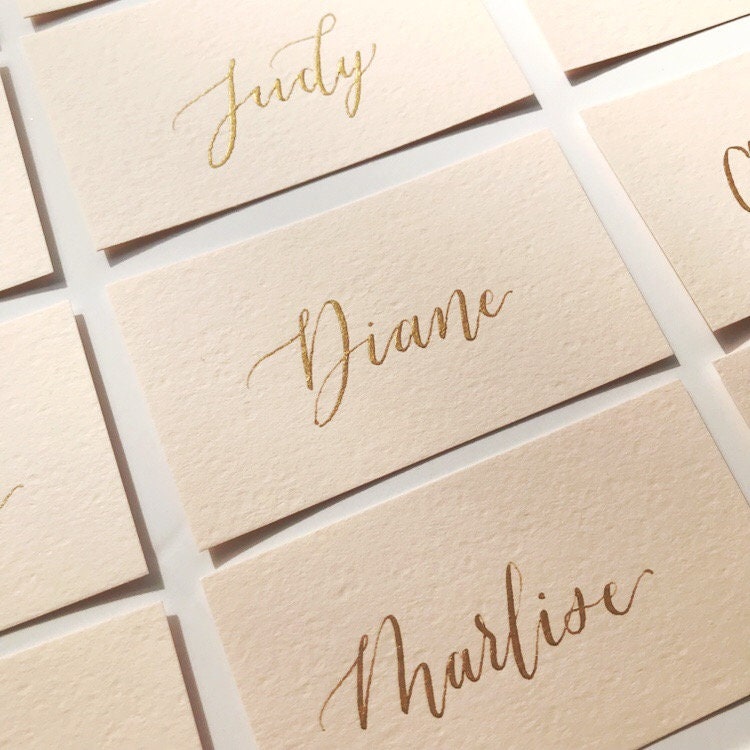 Custom Calligraphy Place Cards for Weddings or Events SAMPLE - Etsy