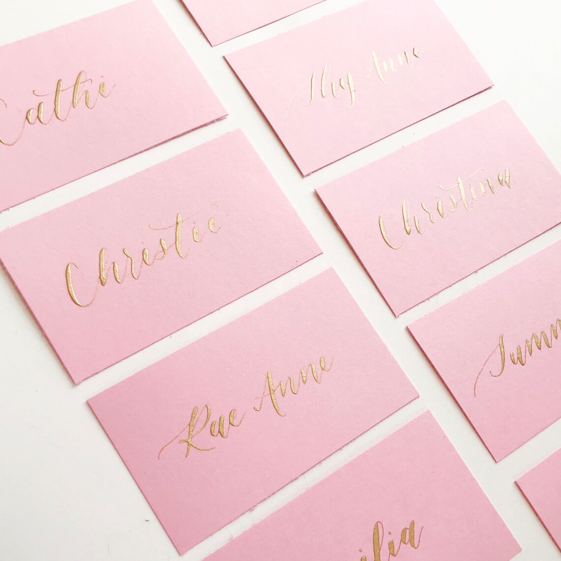 Custom Calligraphy Place Cards for Weddings or Events SAMPLE - Etsy