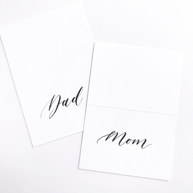 Custom Calligraphy Place Cards for Weddings or Events SAMPLE - Etsy