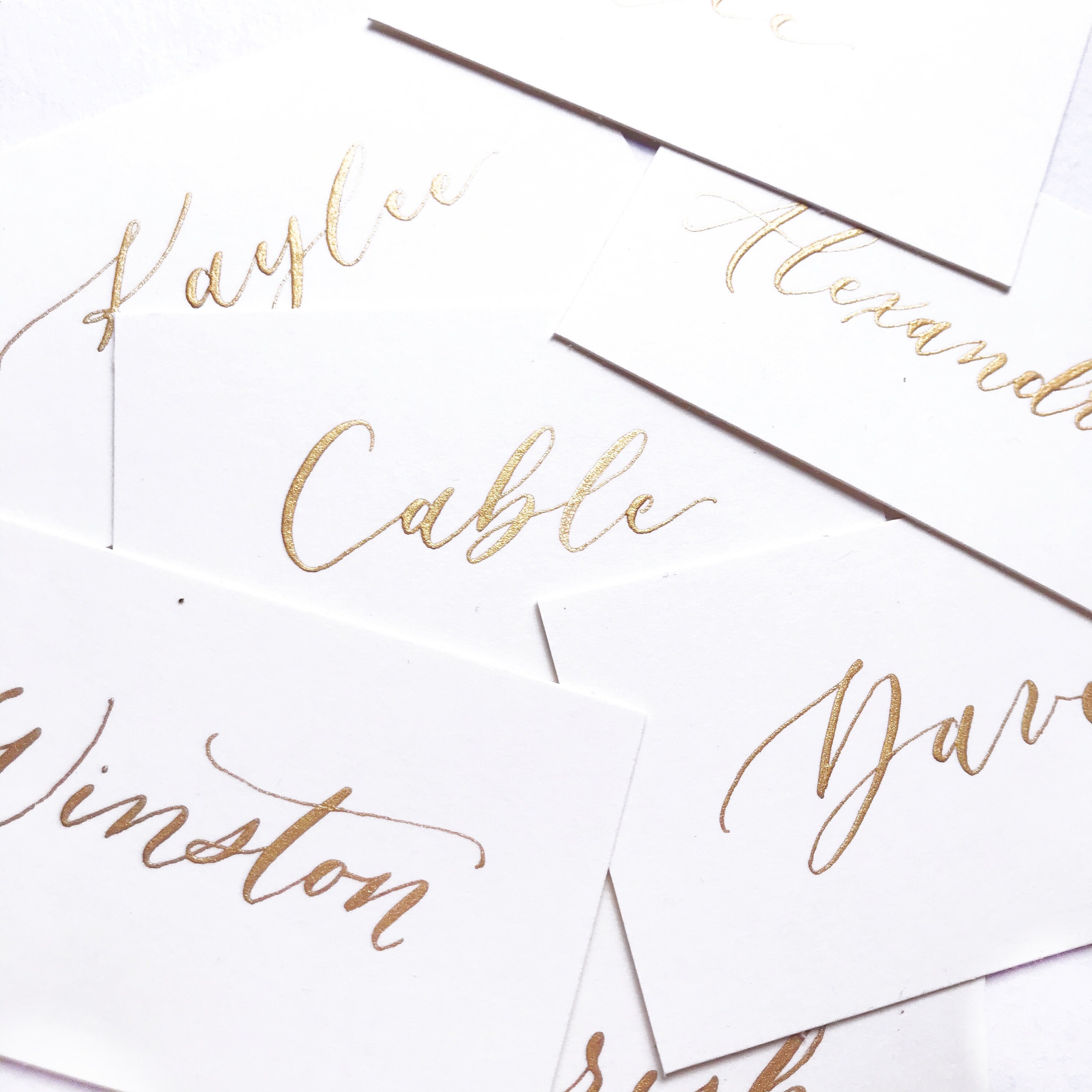 Custom Calligraphy Place Cards for Weddings or Events SAMPLE - Etsy