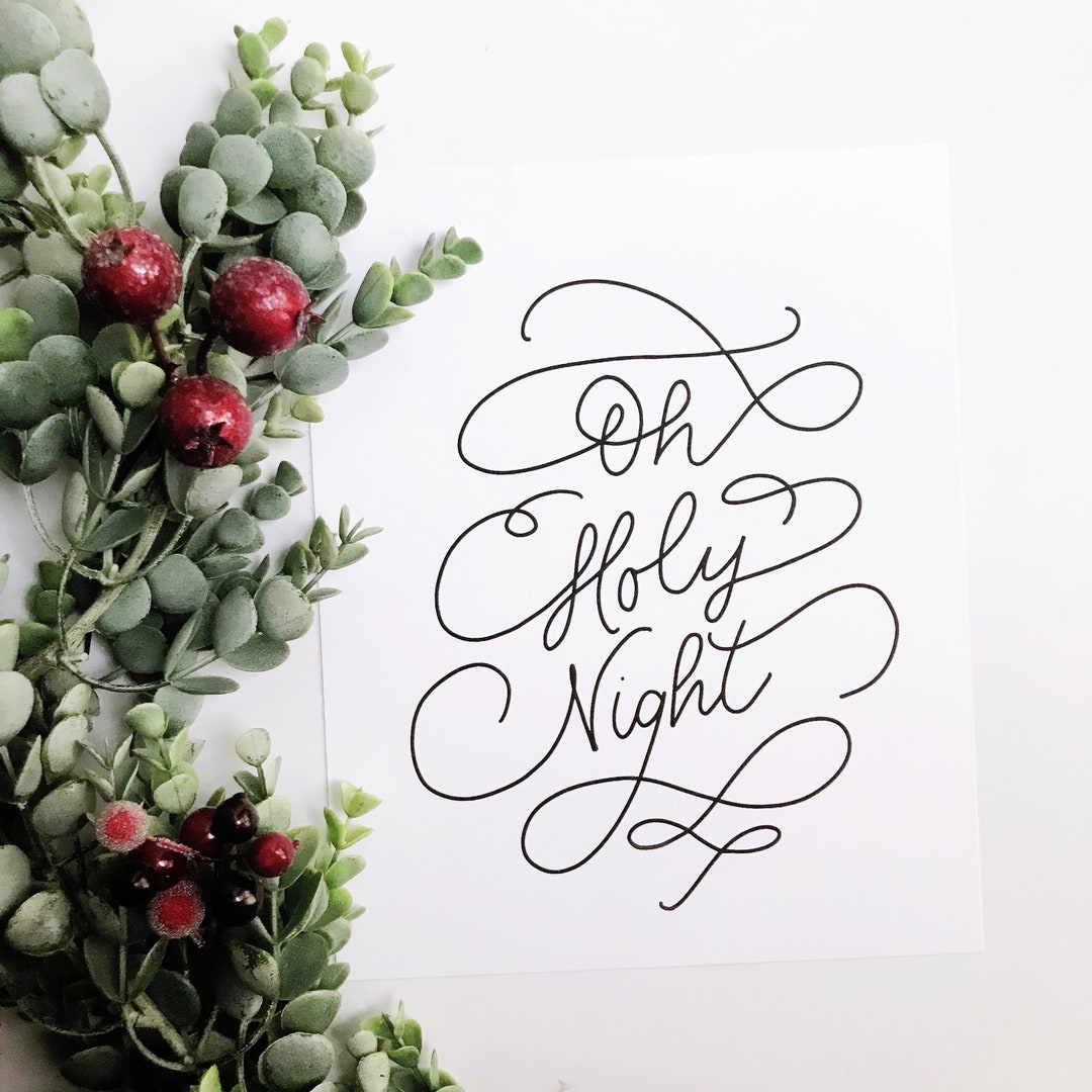 Oh Holy Night Print Christmas Print Holiday Print Christmas - Etsy.de