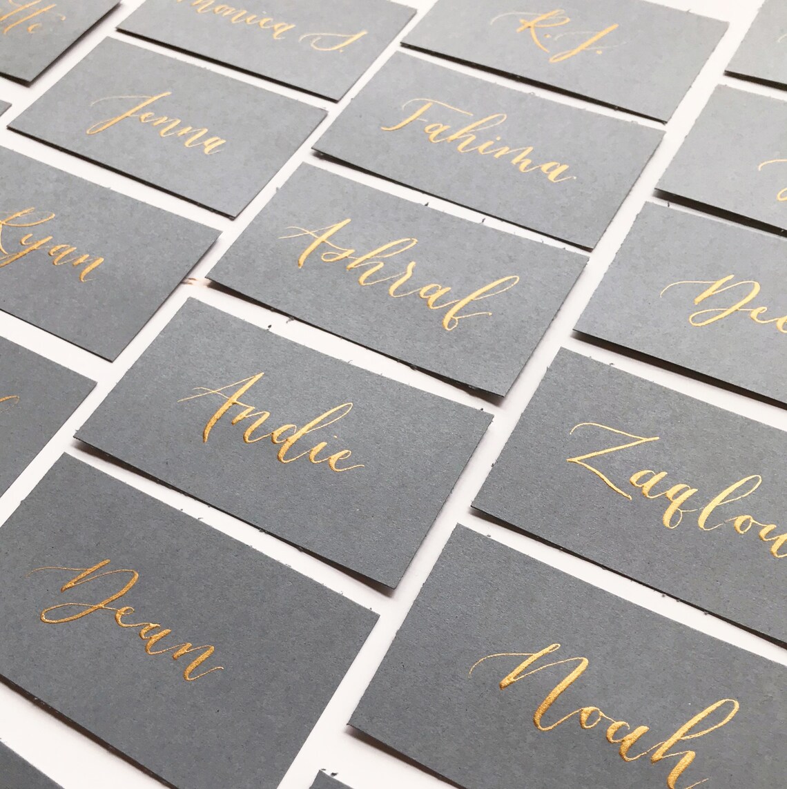 Custom Calligraphy Place Cards for Weddings or Events SAMPLE - Etsy