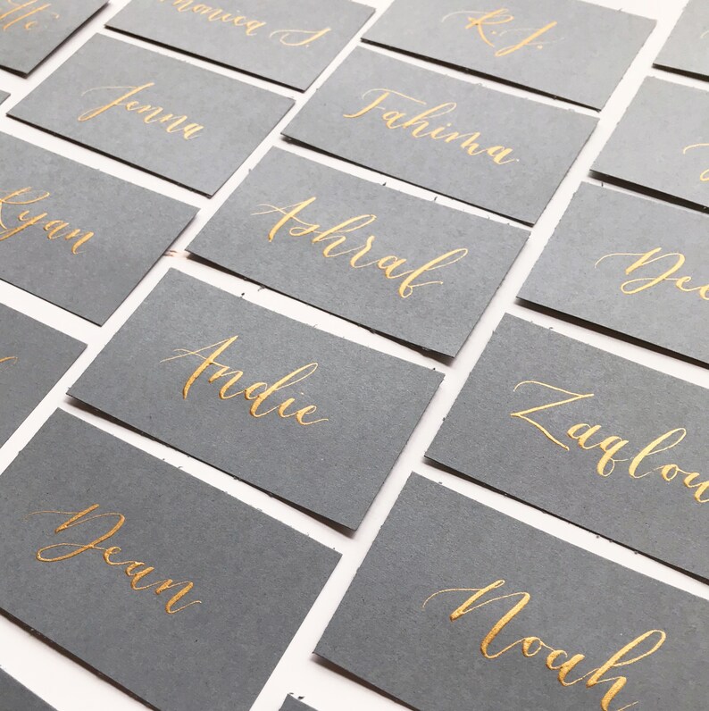 Custom Calligraphy Place Cards for Weddings or Events SAMPLE - Etsy