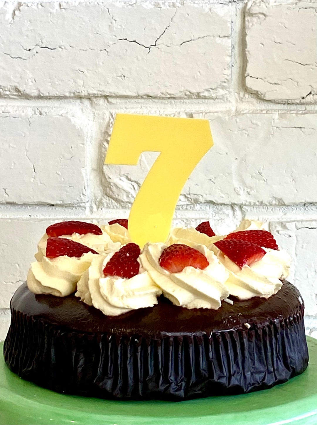 Pastel Yellow Number Cake Topper, Custom Cake Number, Birthday Cake ...