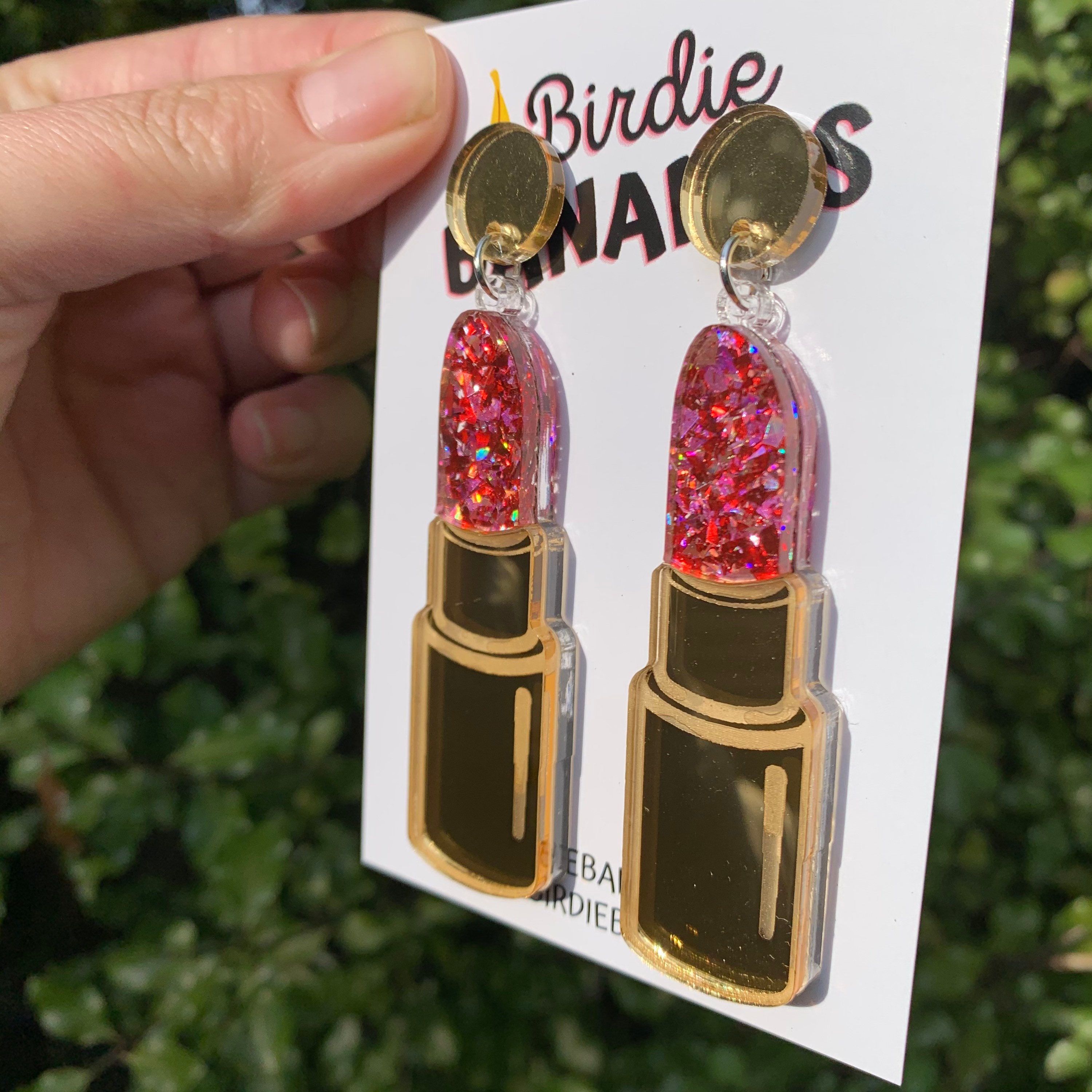 Lipstick Earrings Big Acrylic Earrings Make up Artist Gifts - Etsy ...
