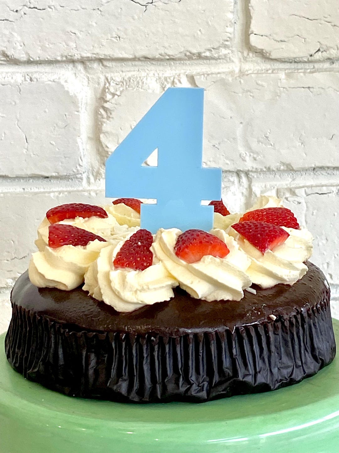 Pastel Blue Number Cake Topper, Custom Cake Number, Birthday Cake ...