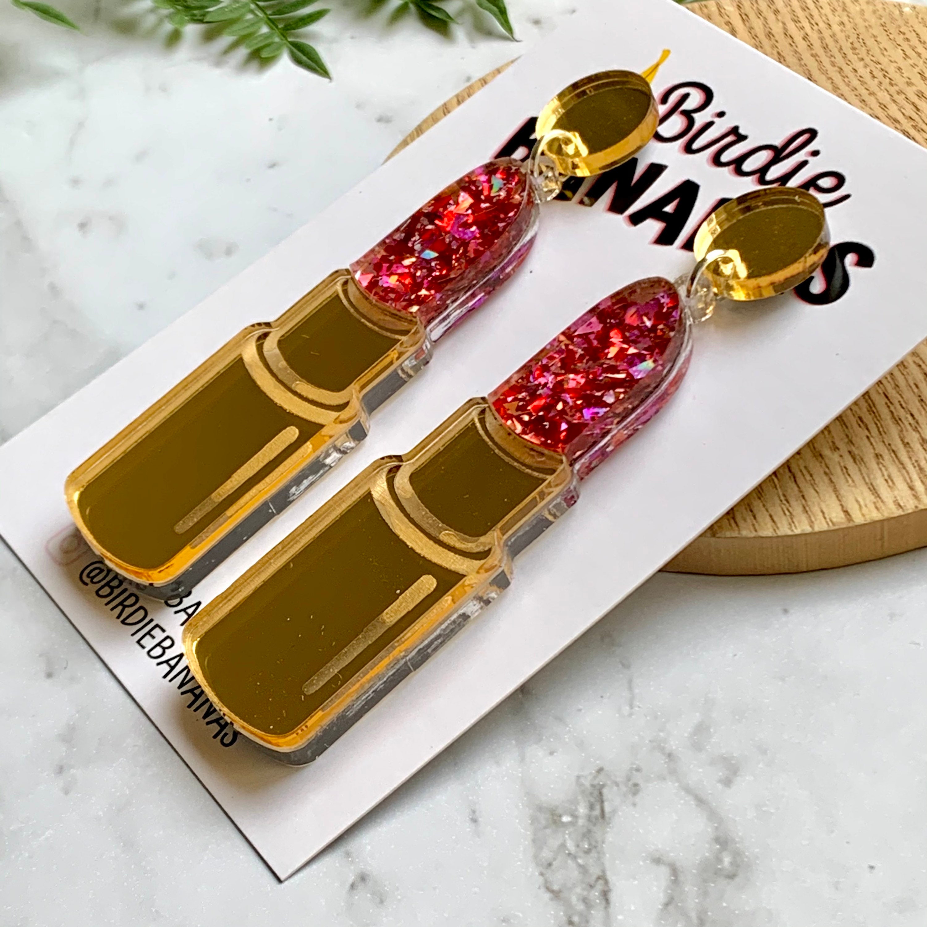 Lipstick Earrings Big Acrylic Earrings Make up Artist Gifts - Etsy ...