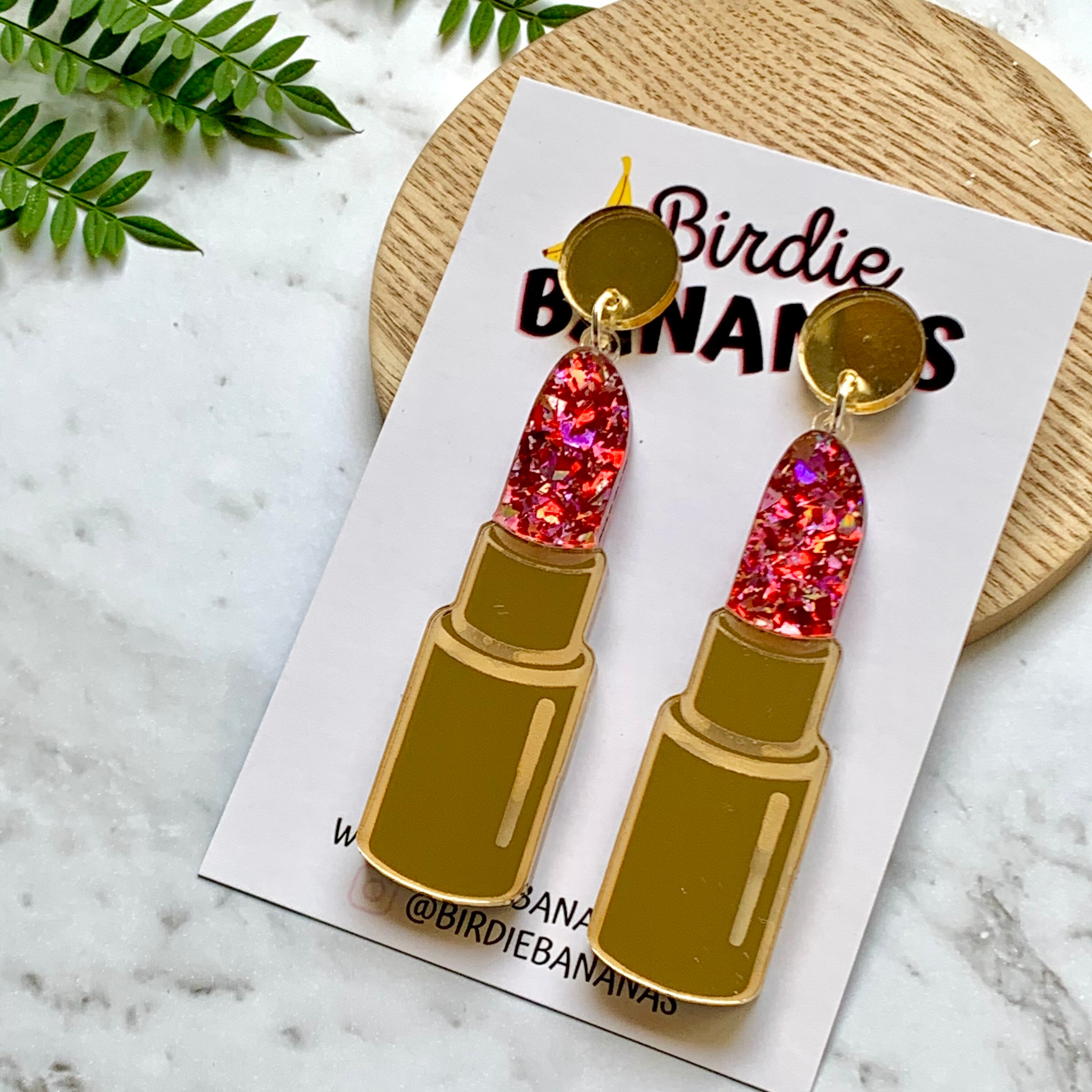 Lipstick Earrings Big Acrylic Earrings Make up Artist Gifts - Etsy ...