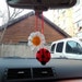 Cute Crochet Ladybug Flower Car Mirror Car Decoration for - Etsy