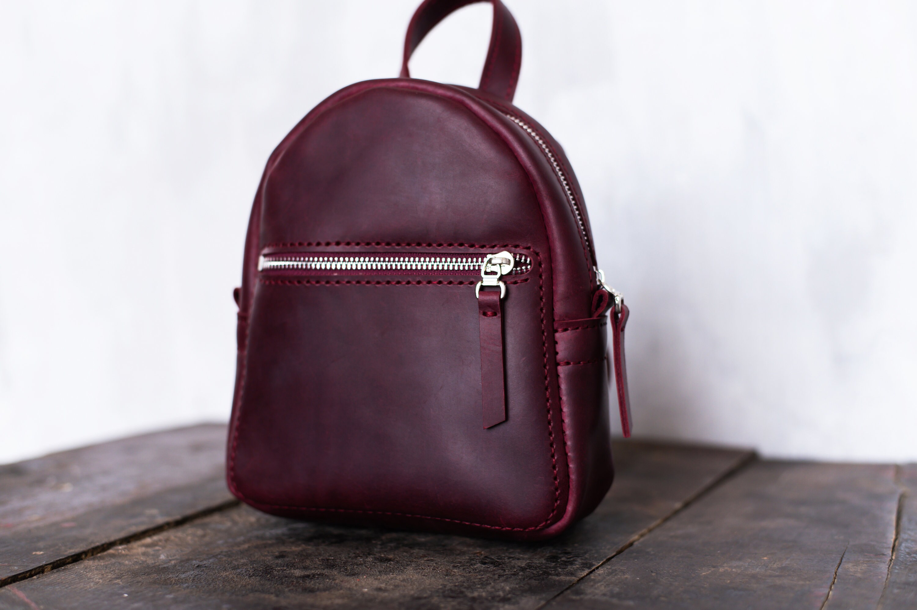 Mini Leather Backpack Women / Small Backpack Purse, Custom Toddler ...