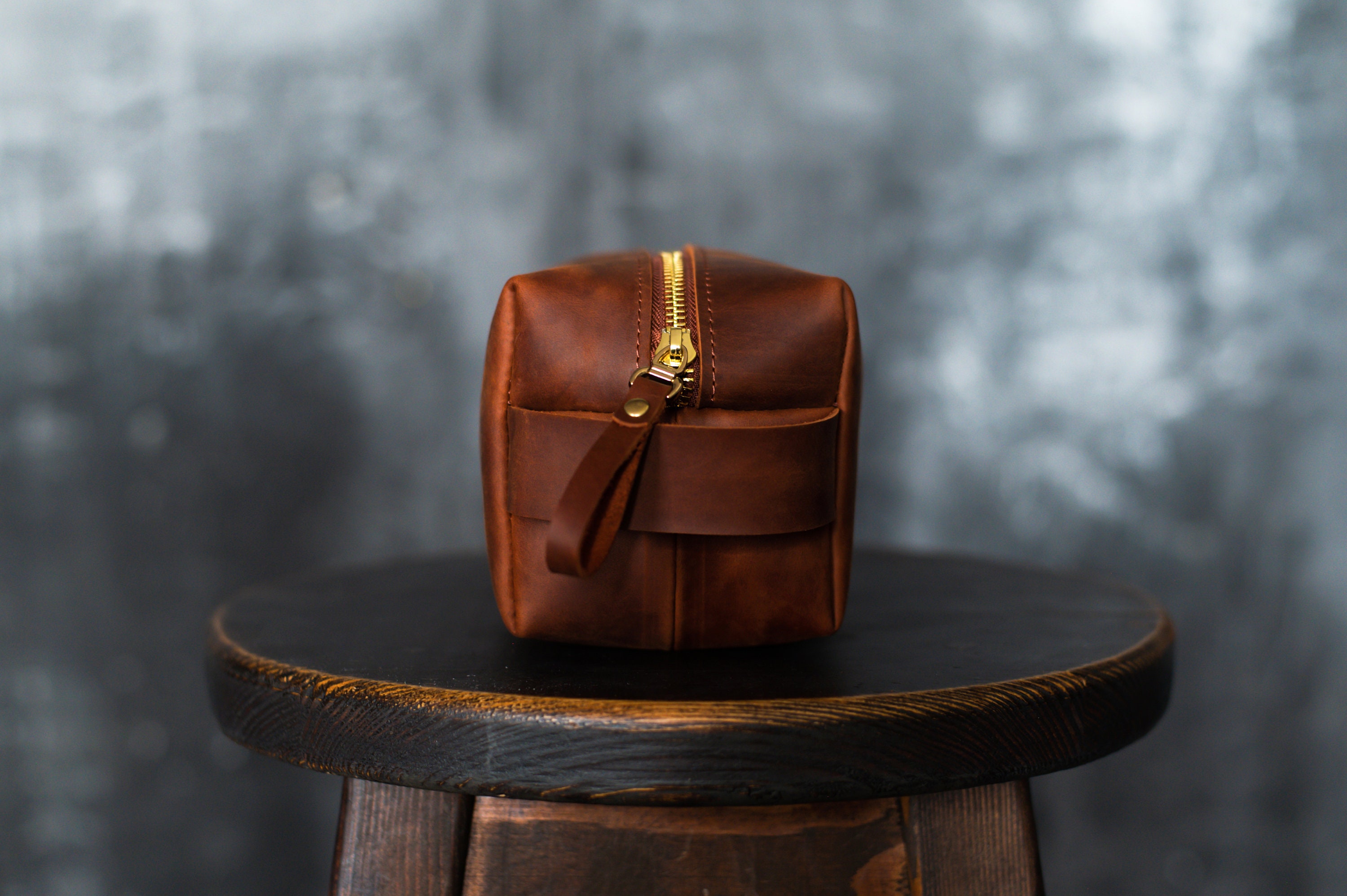 Personalized Leather Dopp Kit / Leather Toiletry Bag Personalized Gift ...