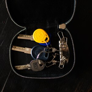 Key Organizer / Leather Key Case Black Key Wallet Leather Key Holder ...