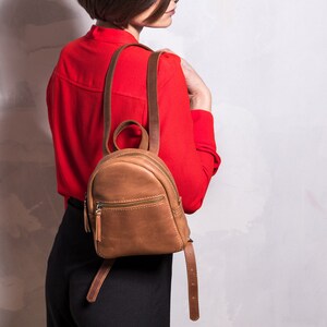 Small Women Leather Backpack / Mini Red Backpack Purse, Toddler ...