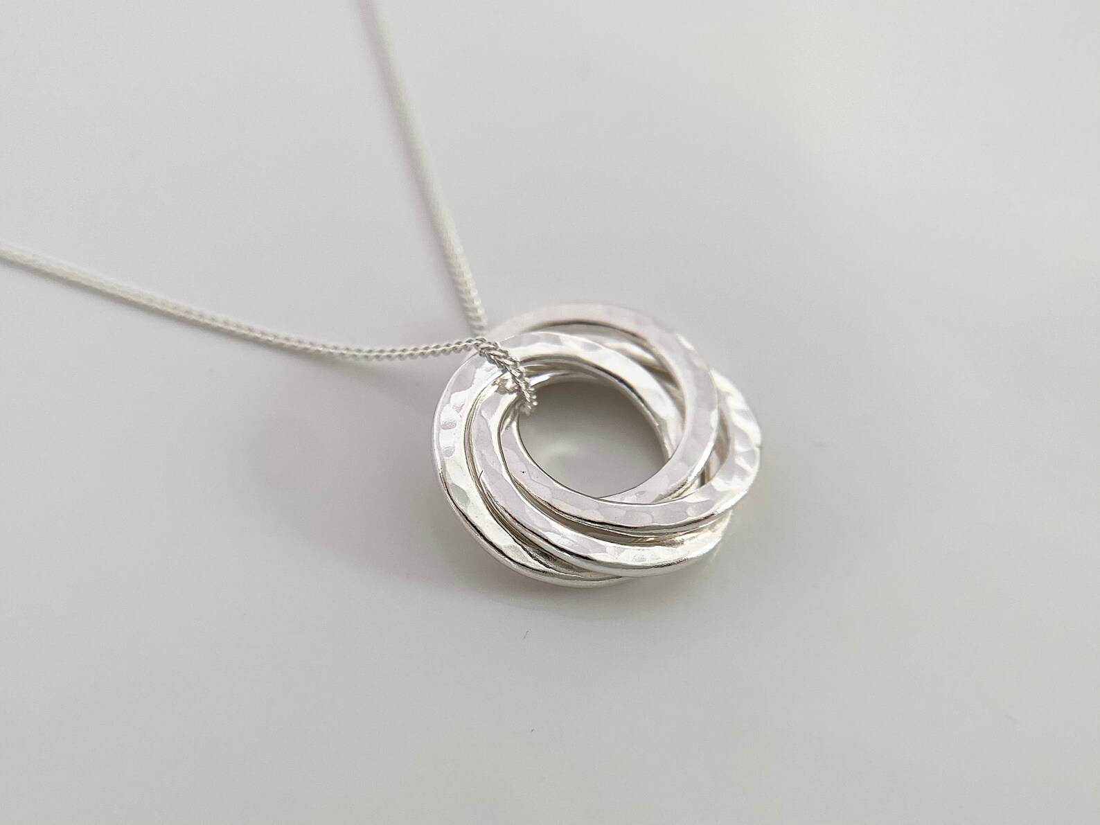 Five 5 Decades Necklace 50th Birthday Pendant, Interlocking Circles ...